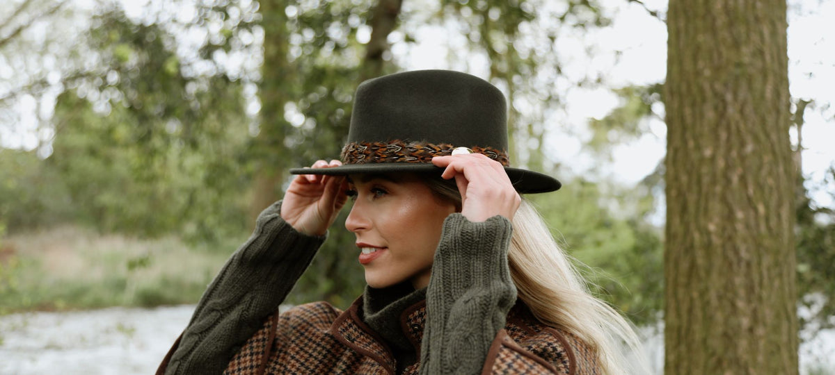 The Suffolk Fedora - Olive Green – Hicks & Brown