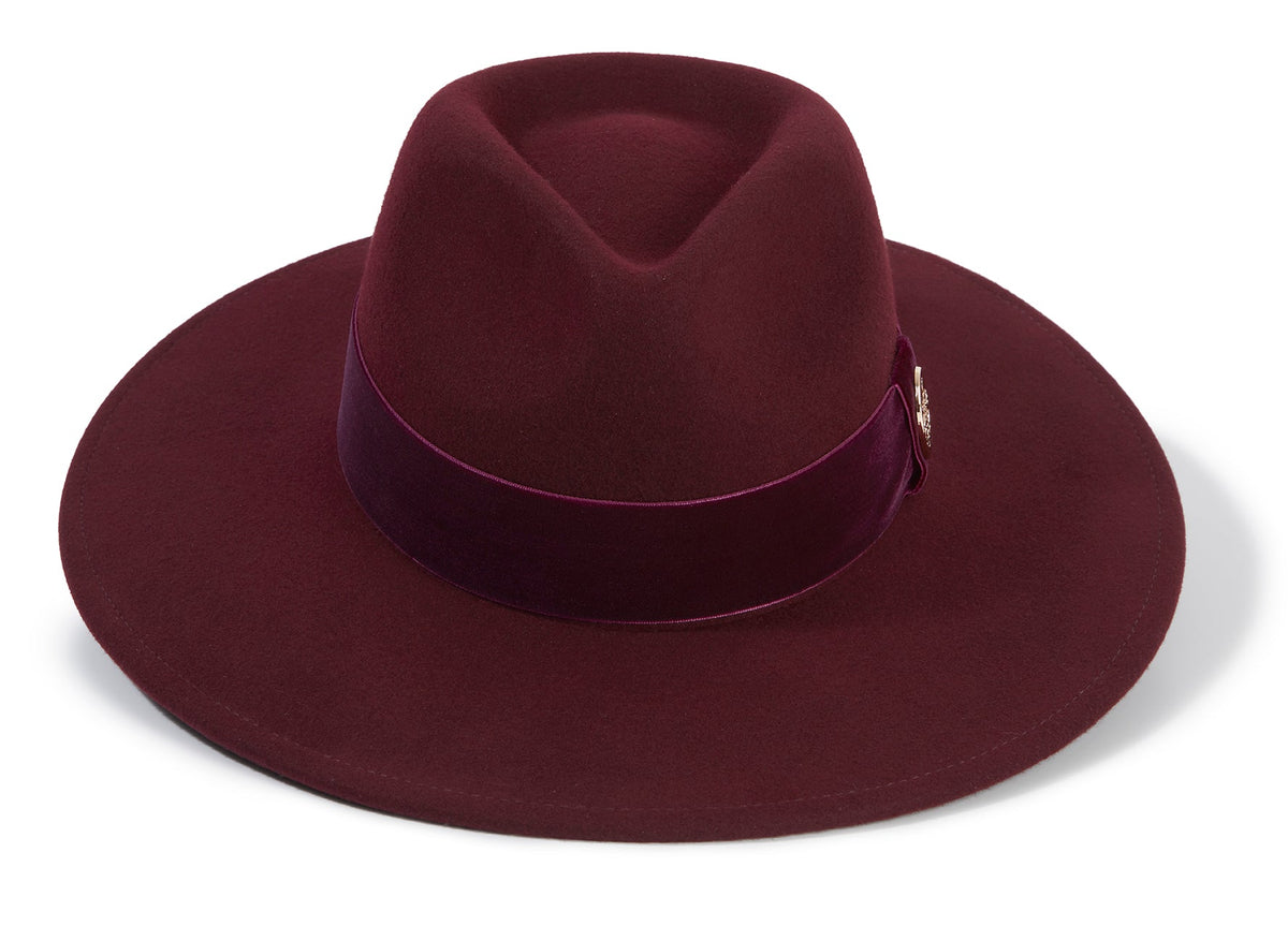 Plum red Oxley Fedora - Hicks & Brown